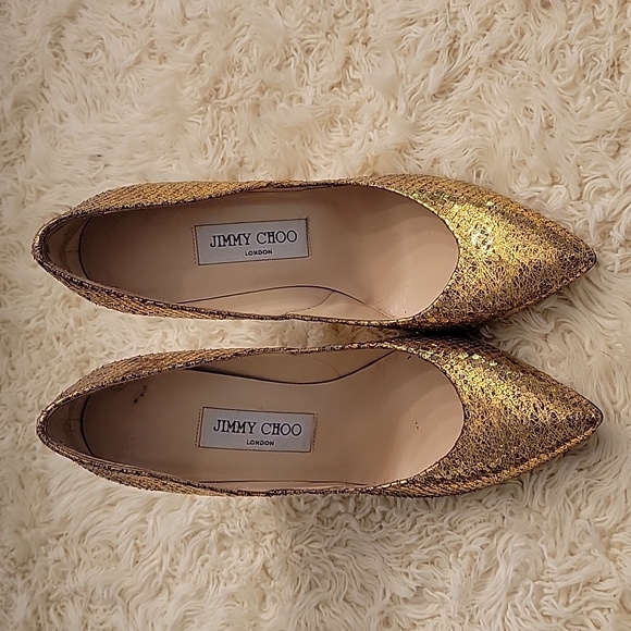 Jimmy Choo | Shoes | Authentic Jimmy Choo Gold Pumps | Poshmark